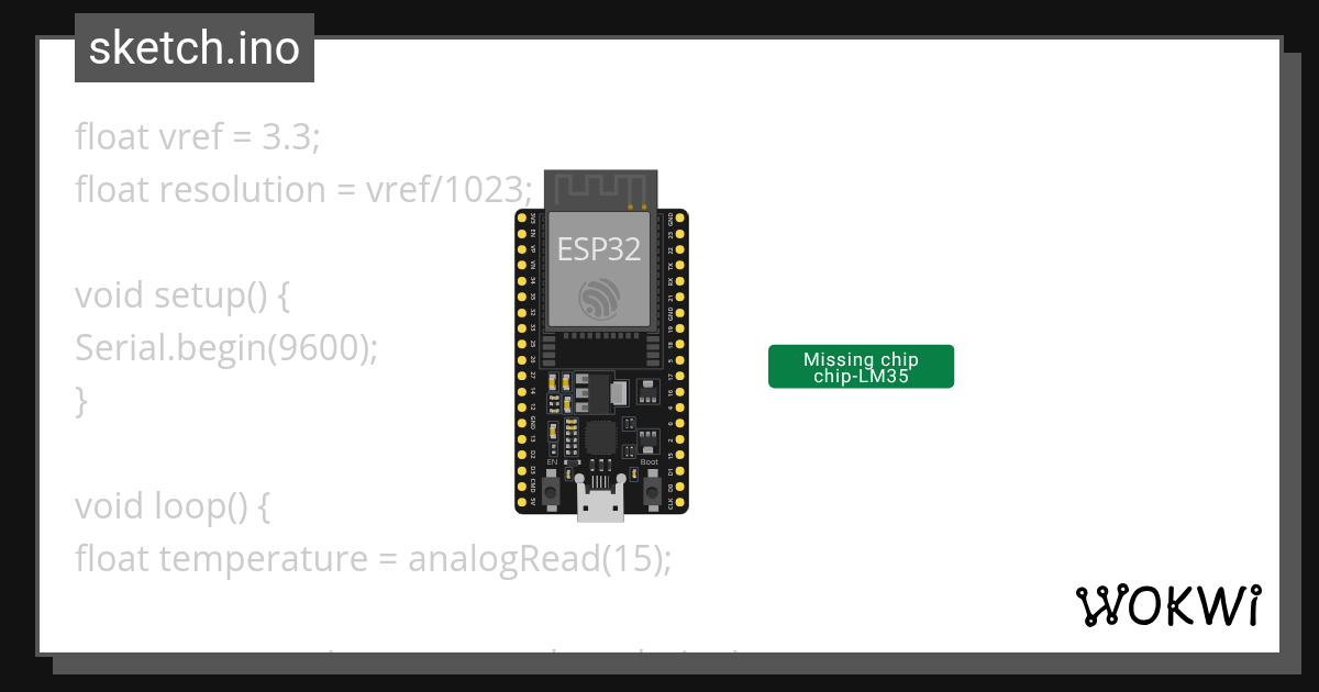 Cloud and Sensor - Wokwi ESP32, STM32, Arduino Simulator