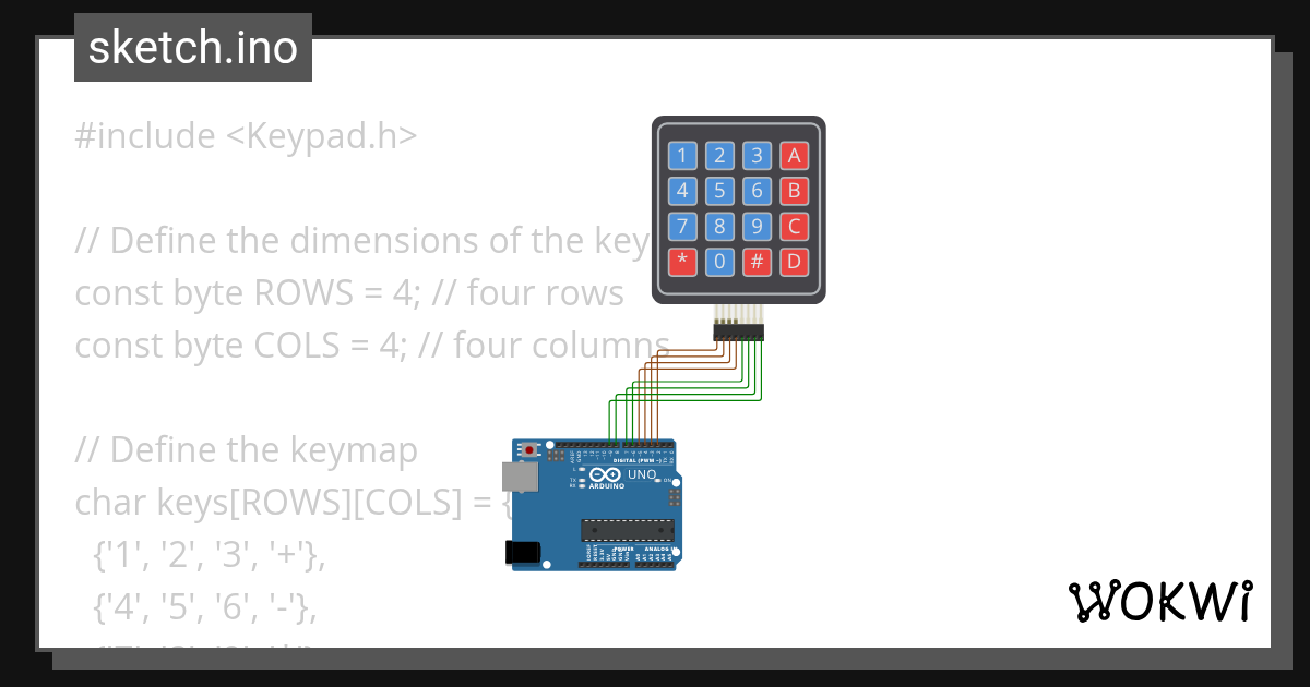 KEYPAD_Calculator _MULTIbit - Wokwi ESP32, STM32, Arduino Simulator