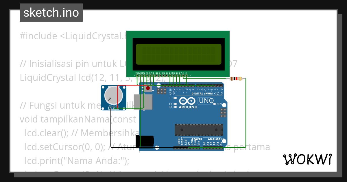 valenza_221420092_menampilkan nama - Wokwi ESP32, STM32, Arduino Simulator valenza_221420092_menampilkan nama - Wokwi ESP32, STM32, Arduino Simulator