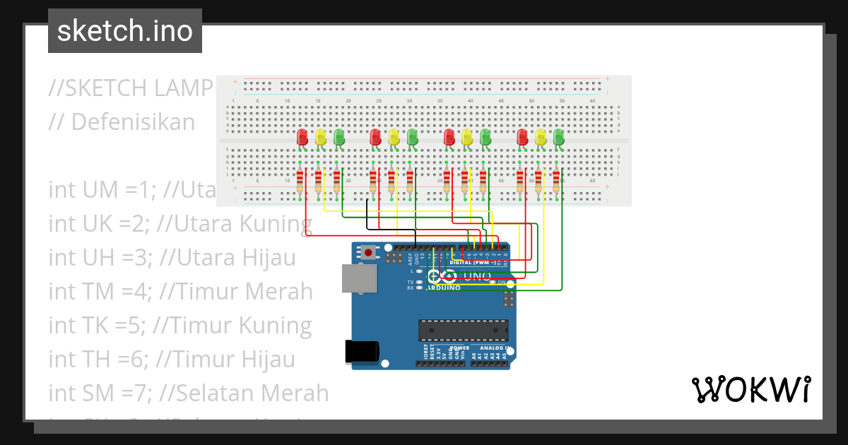 percobaan III - Wokwi ESP32, STM32, Arduino Simulator
