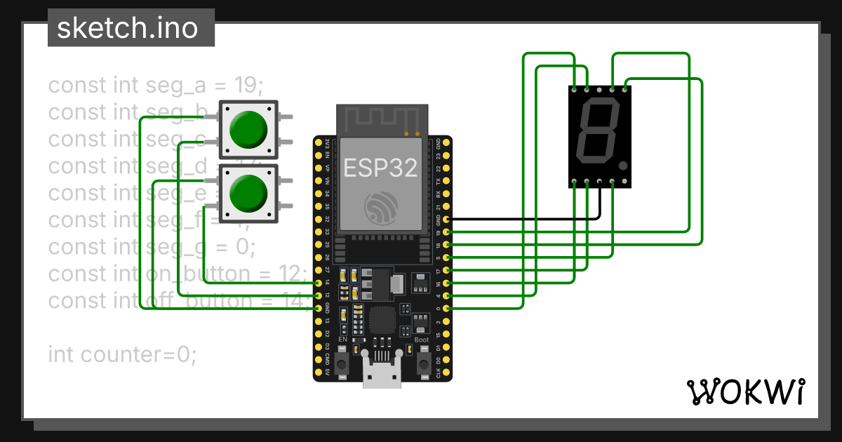 using switch case - Wokwi ESP32, STM32, Arduino Simulator