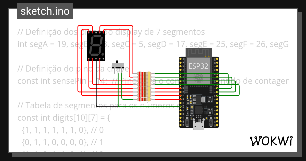 Ex.6 Lista P2 - Wokwi ESP32, STM32, Arduino Simulator