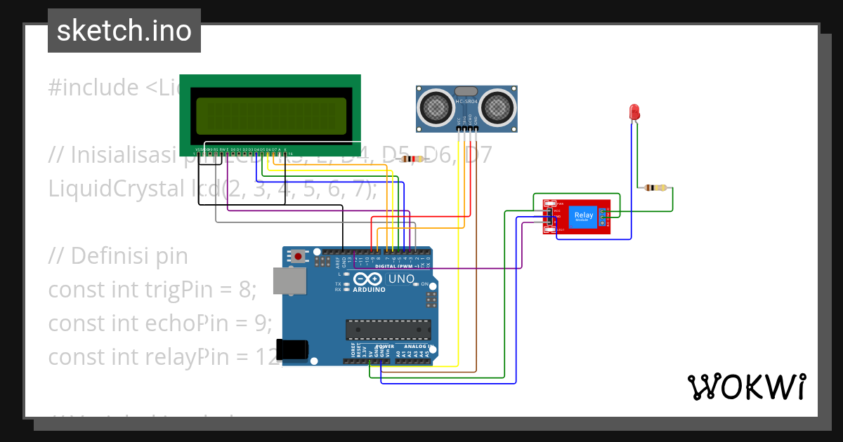 Arduino Uno Automatic Tank Water Level Monitor and Motor - Wokwi ESP32 ...