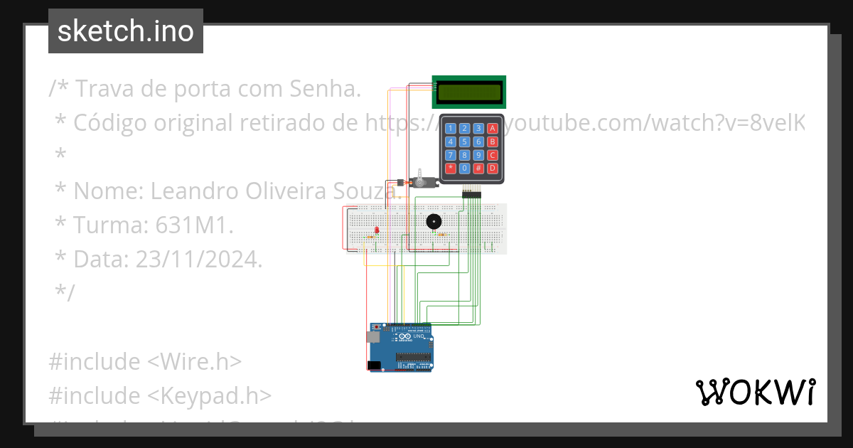 password lock - Wokwi ESP32, STM32, Arduino Simulator