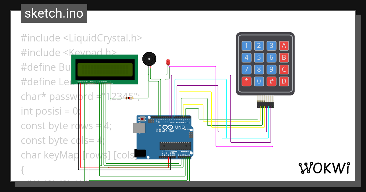 Neng Faizatuddaroeni XII IPS 1 keypad - Wokwi ESP32, STM32, Arduino Simulator