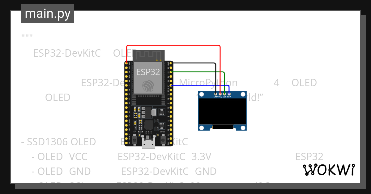 esp32-python-oled - Wokwi ESP32, STM32, Arduino Simulator