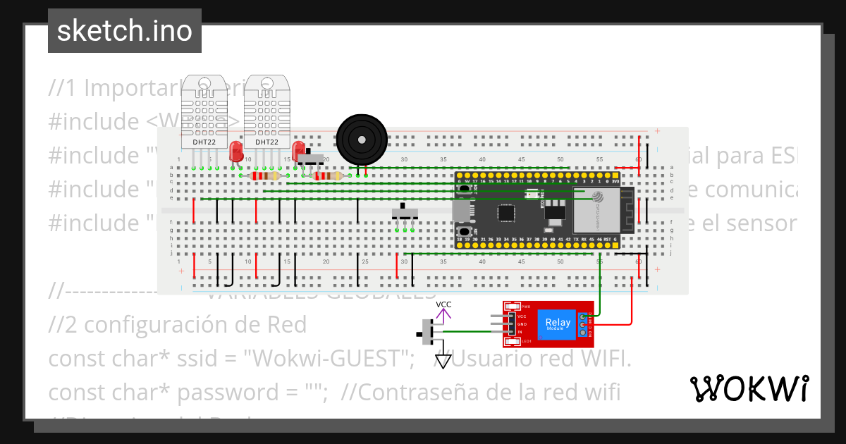 IoT Refrigerator Monitor - Wokwi ESP32, STM32, Arduino Simulator