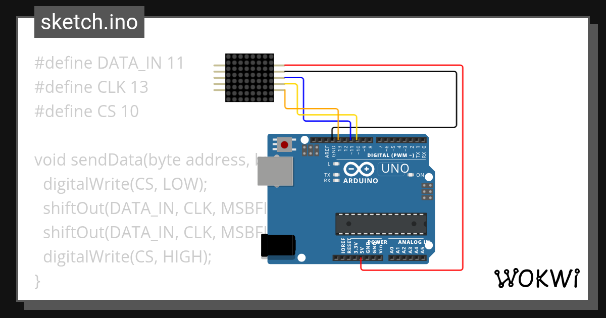 Led Dot Matrix Copy Wokwi Esp32 Stm32 Arduino Simulator