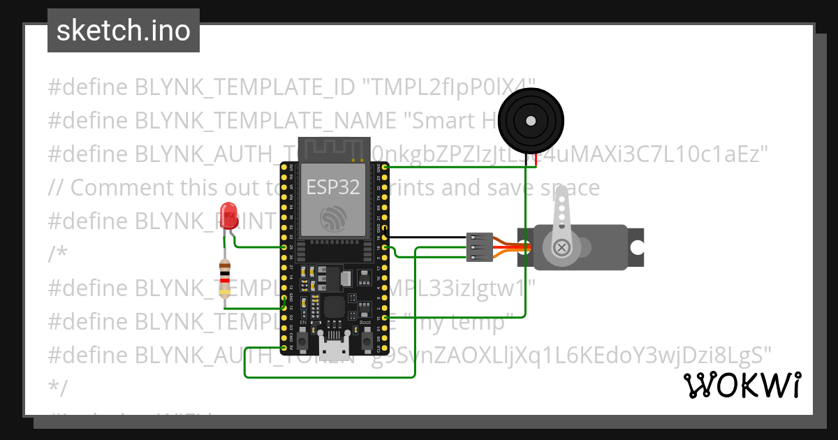smart home - Wokwi ESP32, STM32, Arduino Simulator