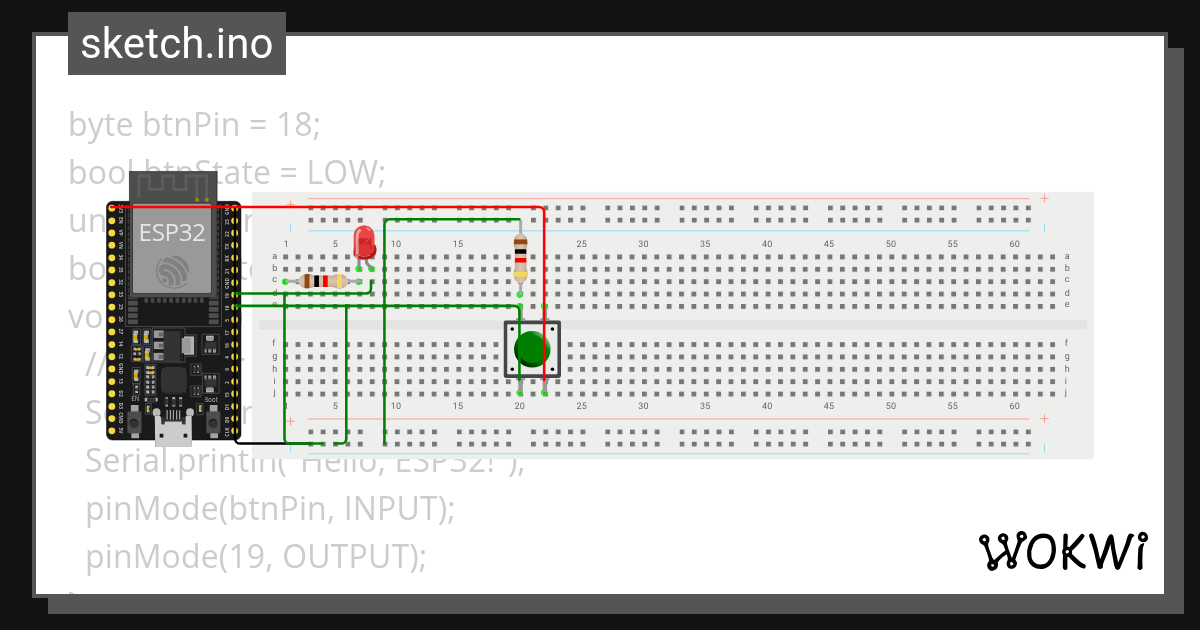 button - Wokwi ESP32, STM32, Arduino Simulator