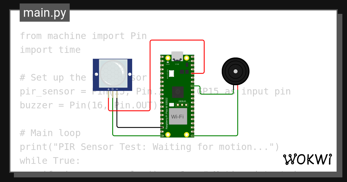 Pir Sensor Wokwi Esp32 Stm32 Arduino Simulator 8587