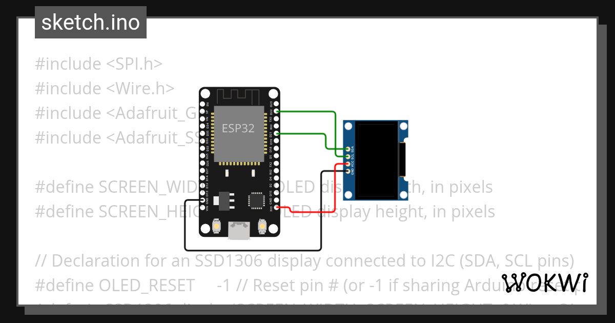 OLED DISPLAY with PICTURE Copy - Wokwi ESP32, STM32, Arduino Simulator