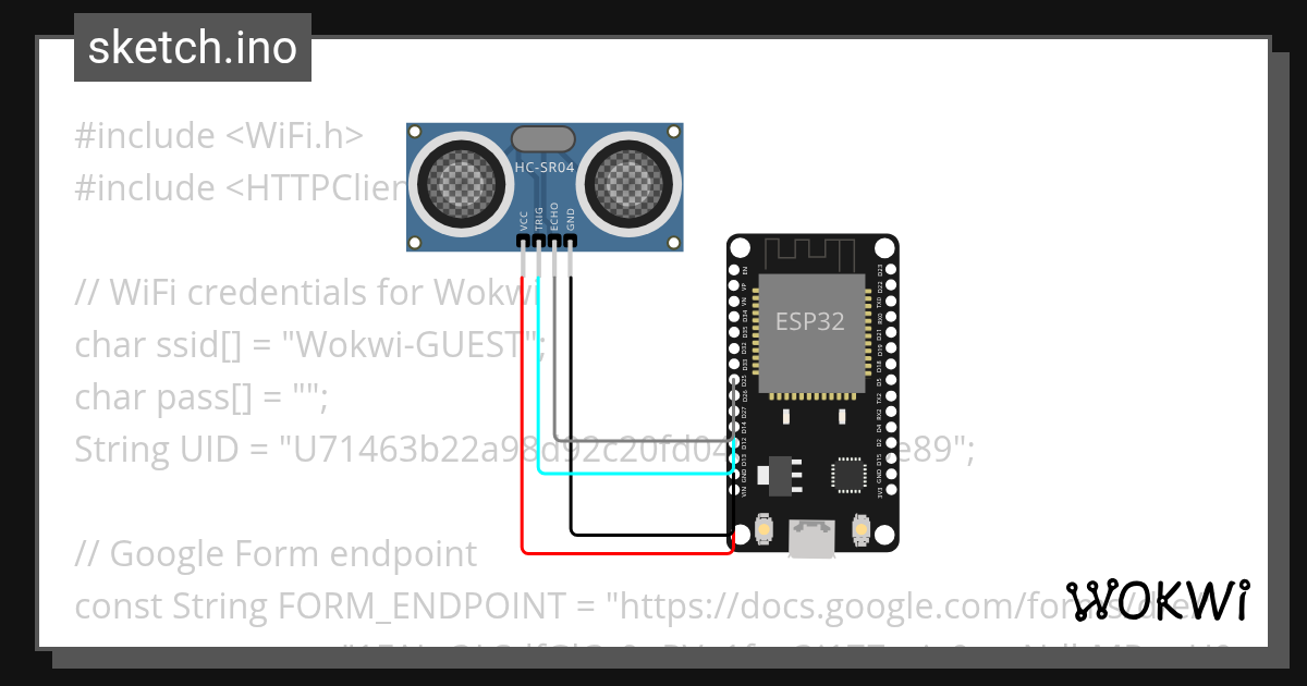ultrasonic wifi sensor Copy (2) - Wokwi ESP32, STM32, Arduino Simulator