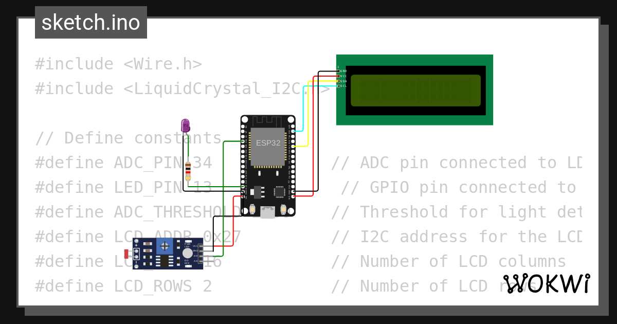 Light Detection Correct Wokwi Esp32 Stm32 Arduino Simulator 0584