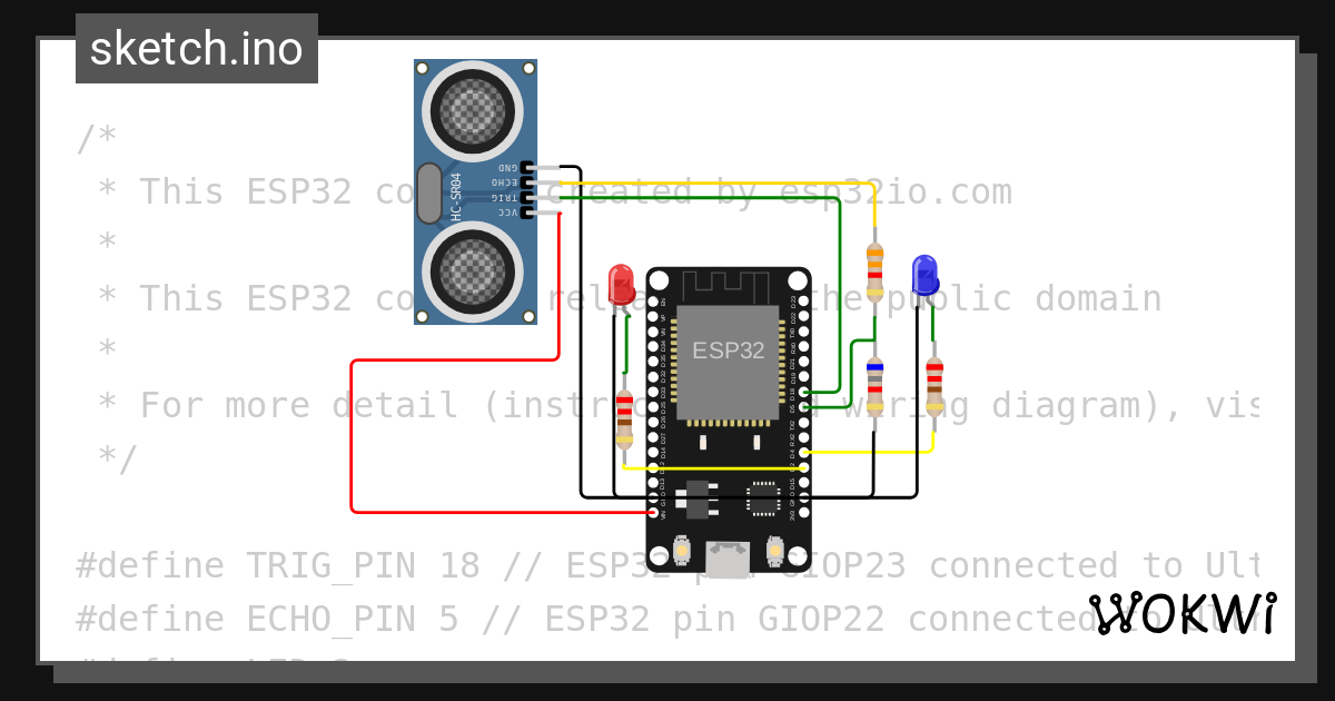 Esp32 Ultasonic Wokwi Copy Wokwi Esp32 Stm32 Arduino Simulator 8898