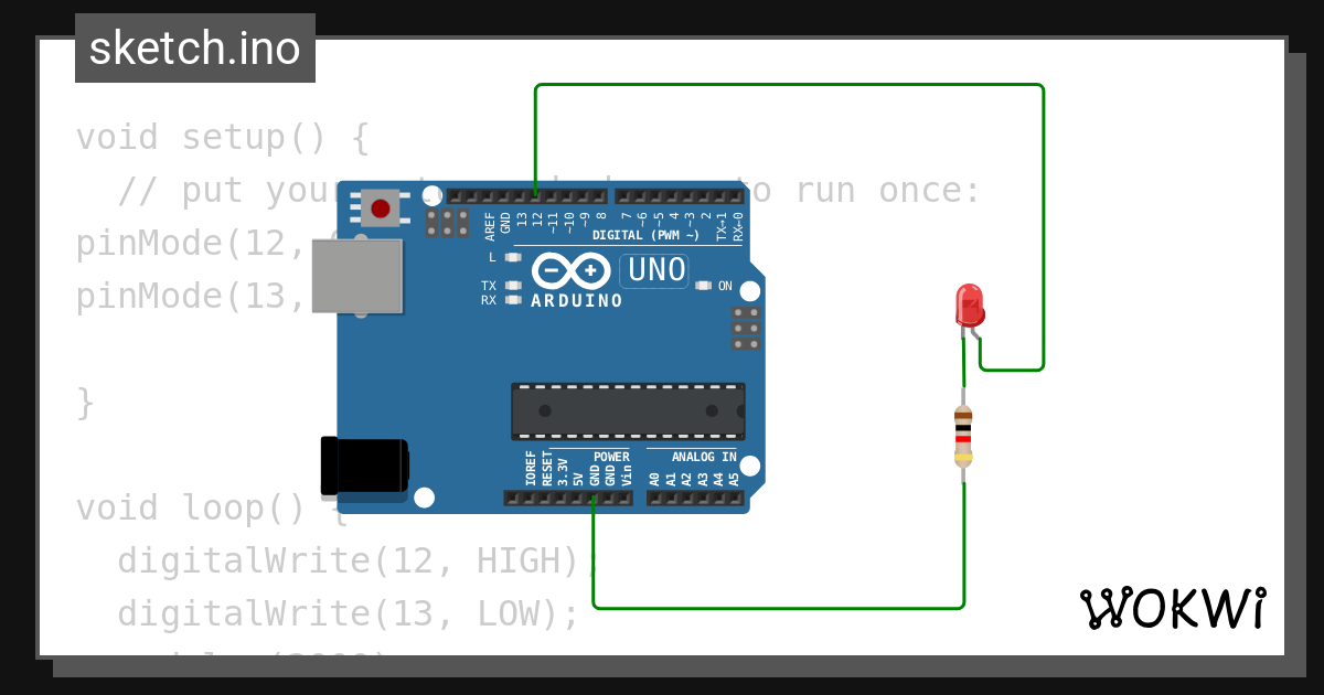 Nháy Led Wokwi Esp32 Stm32 Arduino Simulator 3865