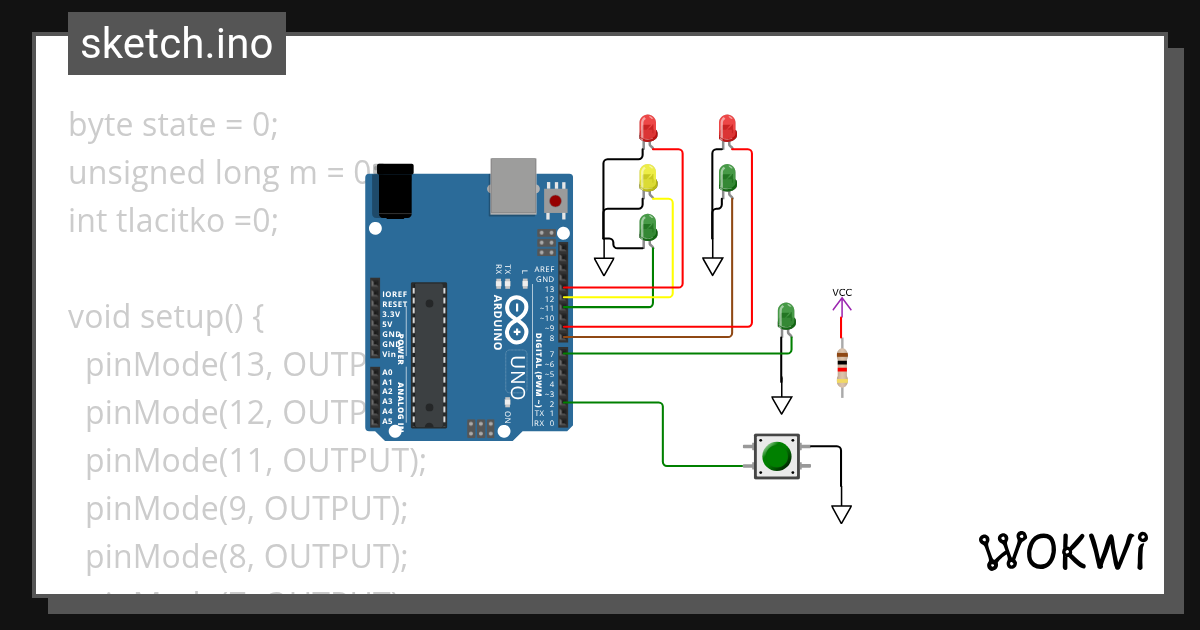 Int0 Semafor Wokwi Esp32 Stm32 Arduino Simulator 