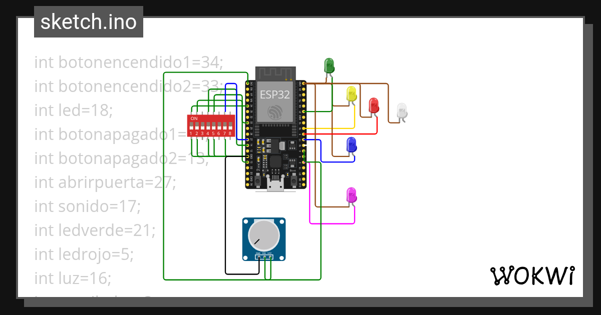 unido sensores - Wokwi ESP32, STM32, Arduino Simulator