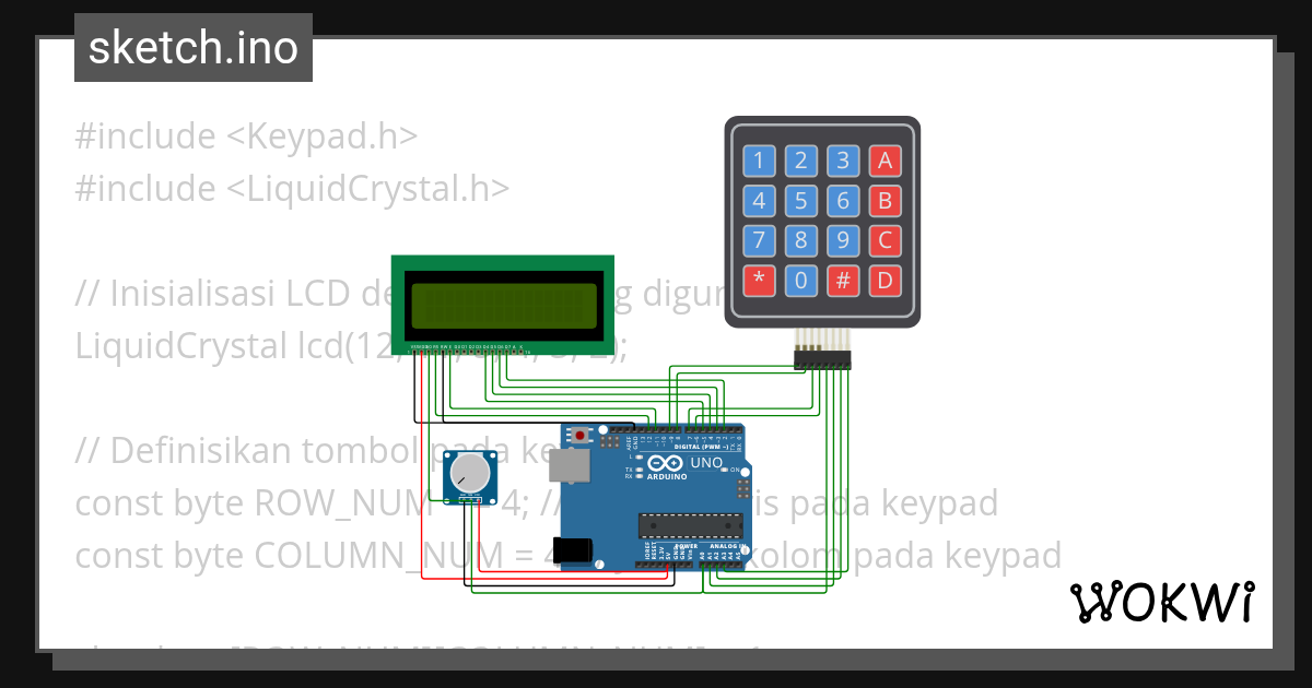 keypad tugas - Wokwi ESP32, STM32, Arduino Simulator