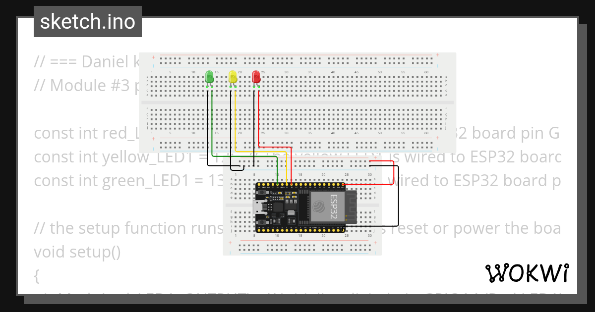 daniel kolar module 4 - Wokwi ESP32, STM32, Arduino Simulator
