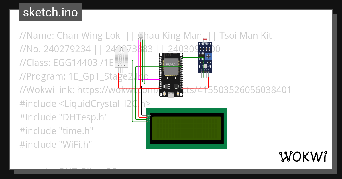 3453 Group1 - Wokwi ESP32, STM32, Arduino Simulator