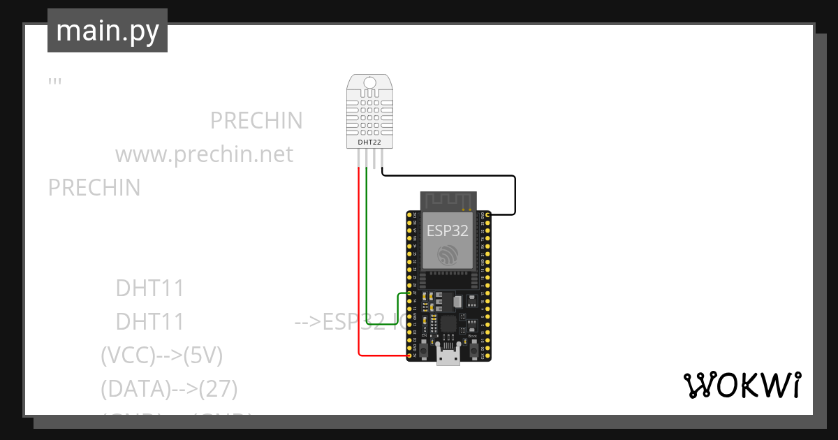 micropython-DHT22 Copy - Wokwi ESP32, STM32, Arduino Simulator
