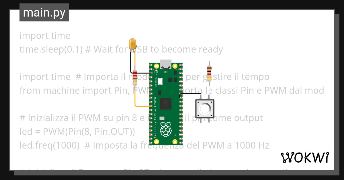 esercizio 2 25/11/2024 - Wokwi ESP32, STM32, Arduino Simulator