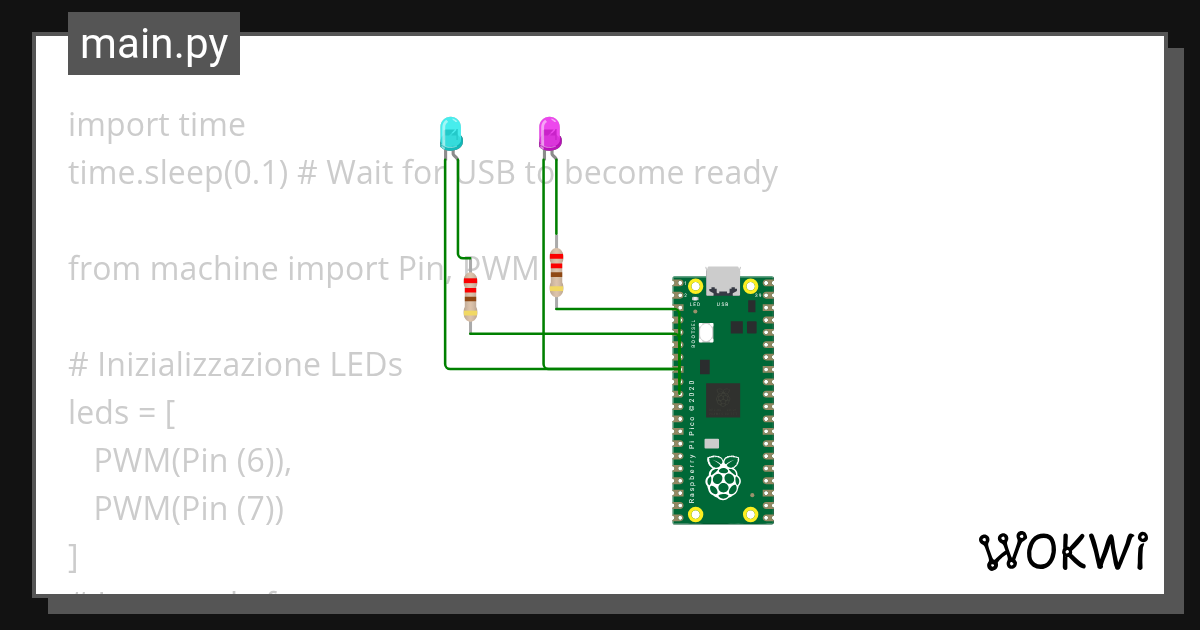 Esercizio 3 25/11/2024 - Wokwi ESP32, STM32, Arduino Simulator
