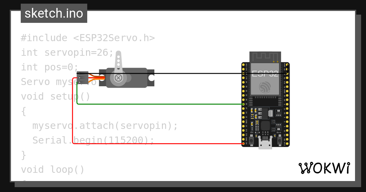 Servomotor Wokwi Esp32 Stm32 Arduino Simulator 2639