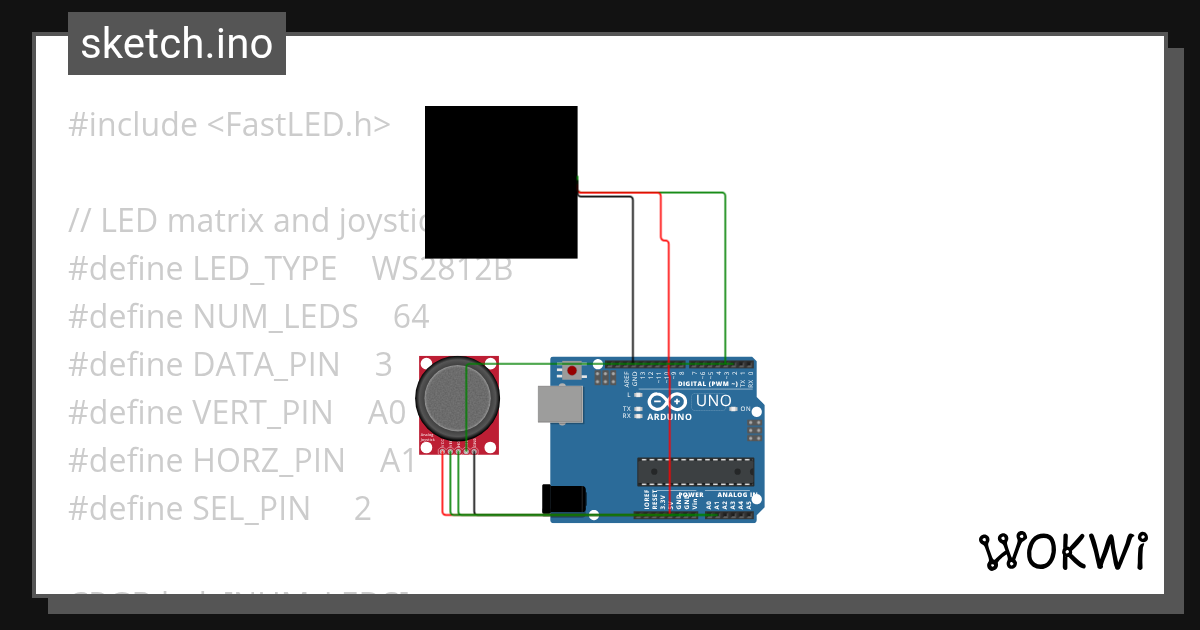 led matrix ws2812b 16x16 Copy (2) - Wokwi ESP32, STM32, Arduino Simulator