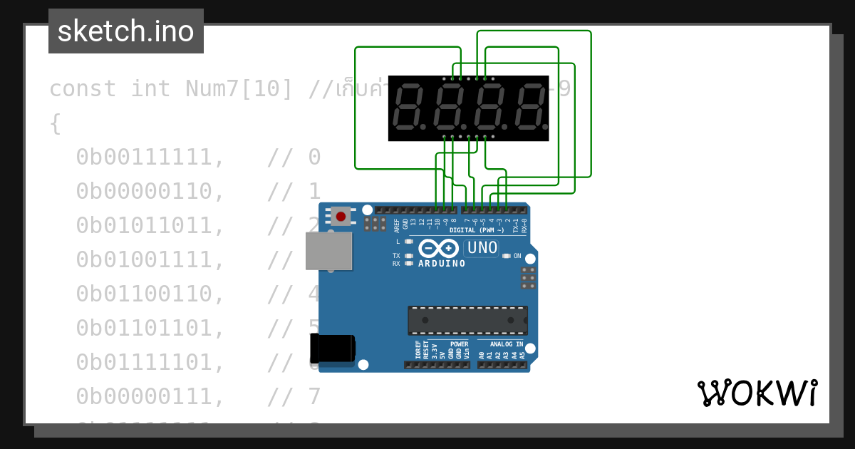7seg 01 Wokwi Esp32 Stm32 Arduino Simulator 0677