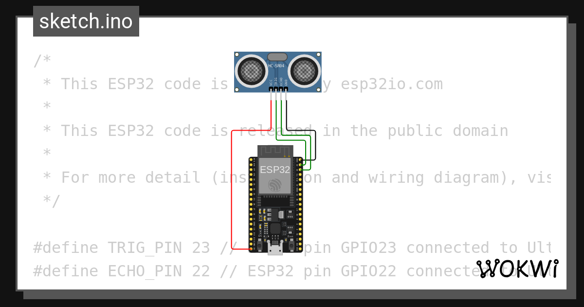 Esp32 Ultrasonicsensor Wokwi Esp32 Stm32 Arduino Simulator 2844
