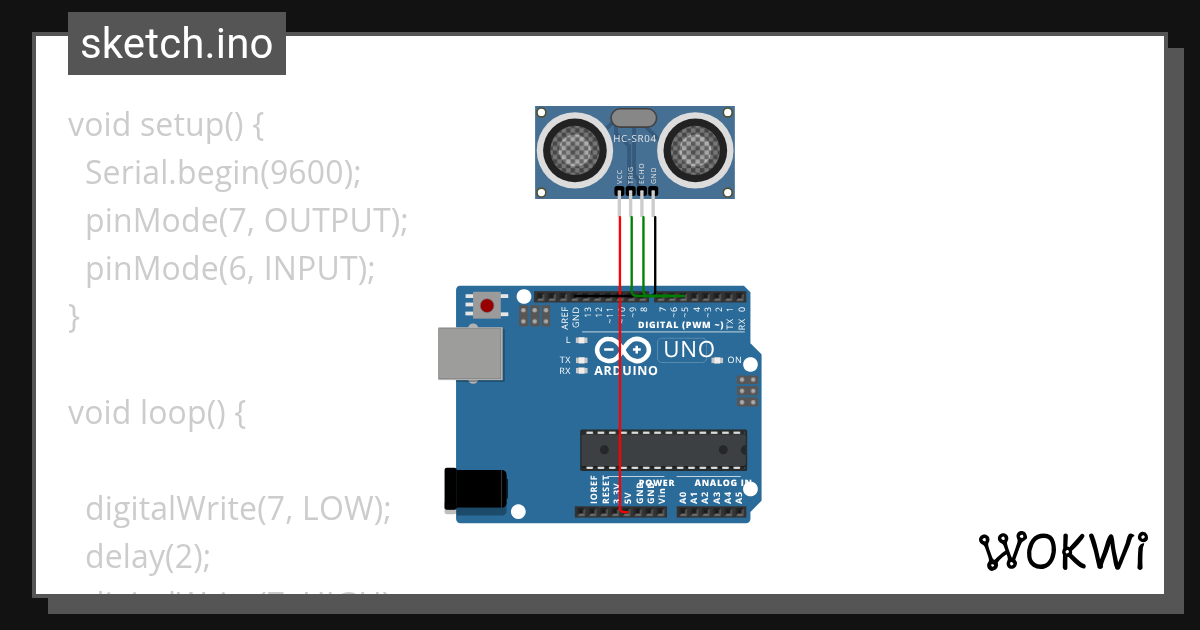 Distance Wokwi Esp32 Stm32 Arduino Simulator 