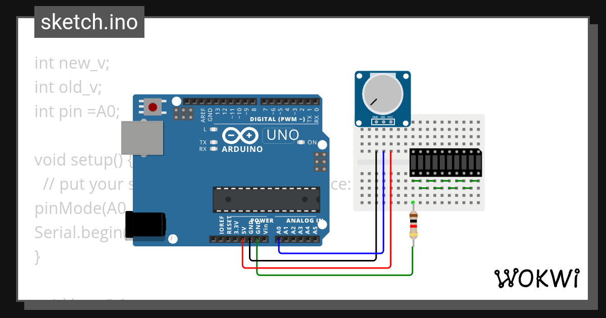 Variable Resistor Wokwi Esp32 Stm32 Arduino Simulator 