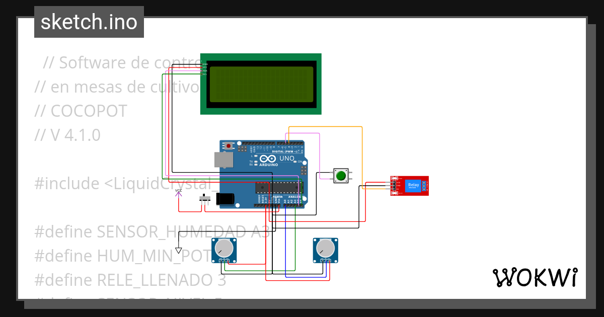 Riego Mesas v.4.1 Sin HumMax - Wokwi ESP32, STM32, Arduino Simulator