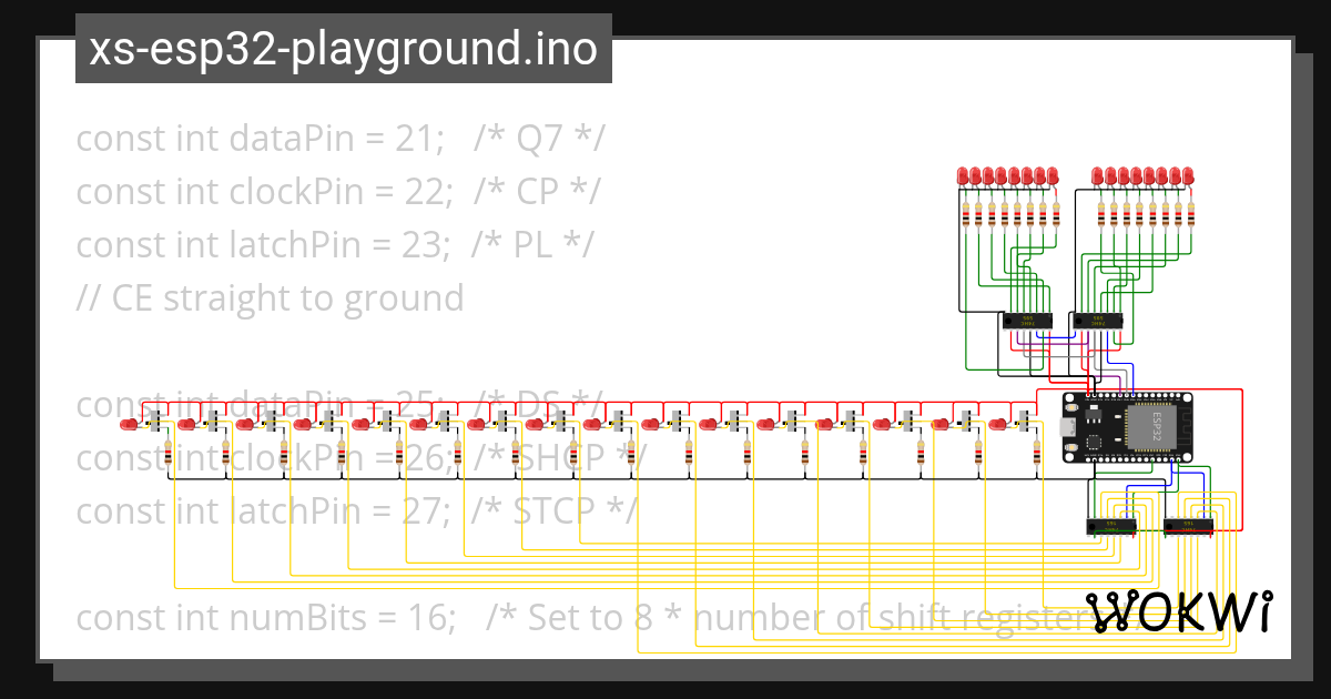 HC74595 Copy - Wokwi ESP32, STM32, Arduino Simulator