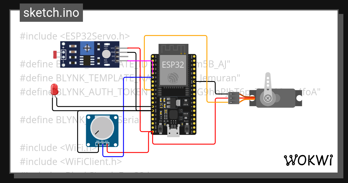 Jemuran Otomatis Wokwi Esp32 Stm32 Arduino Simulator