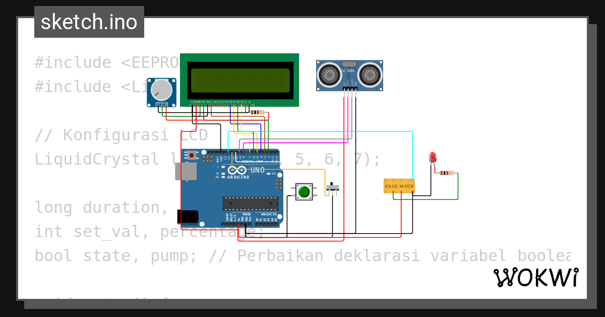 Menghitung Debit Air Wokwi Esp32 Stm32 Arduino Simulator 7902