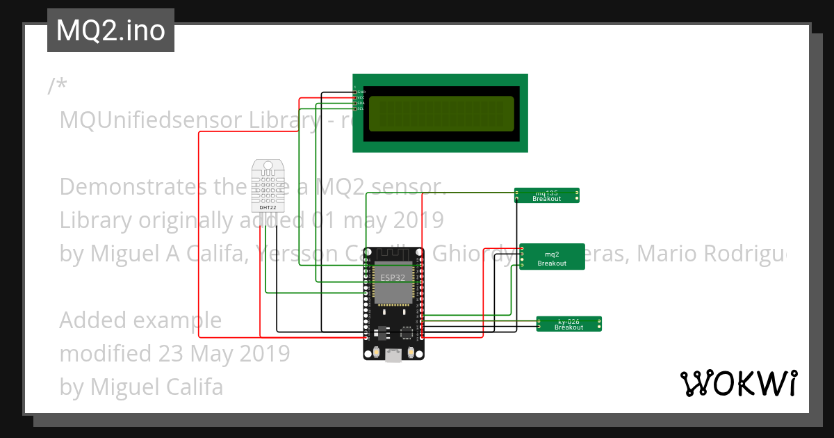 MQ2 gas sensor Copys - Wokwi ESP32, STM32, Arduino Simulator