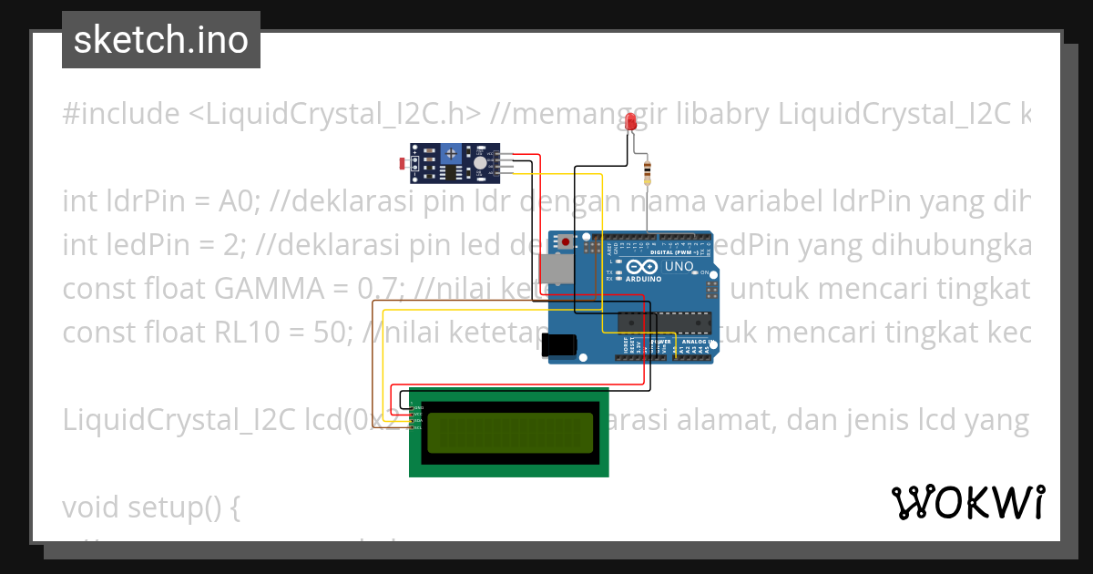 ldr job 9 karwati - Wokwi ESP32, STM32, Arduino Simulator