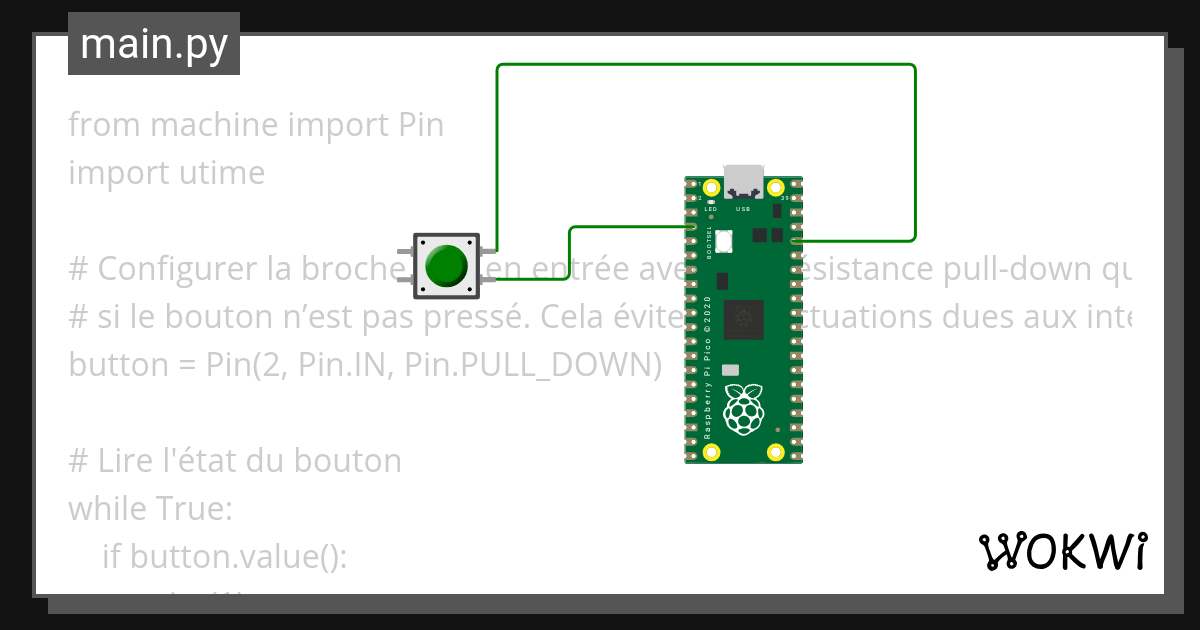 btn pull down - Wokwi ESP32, STM32, Arduino Simulator