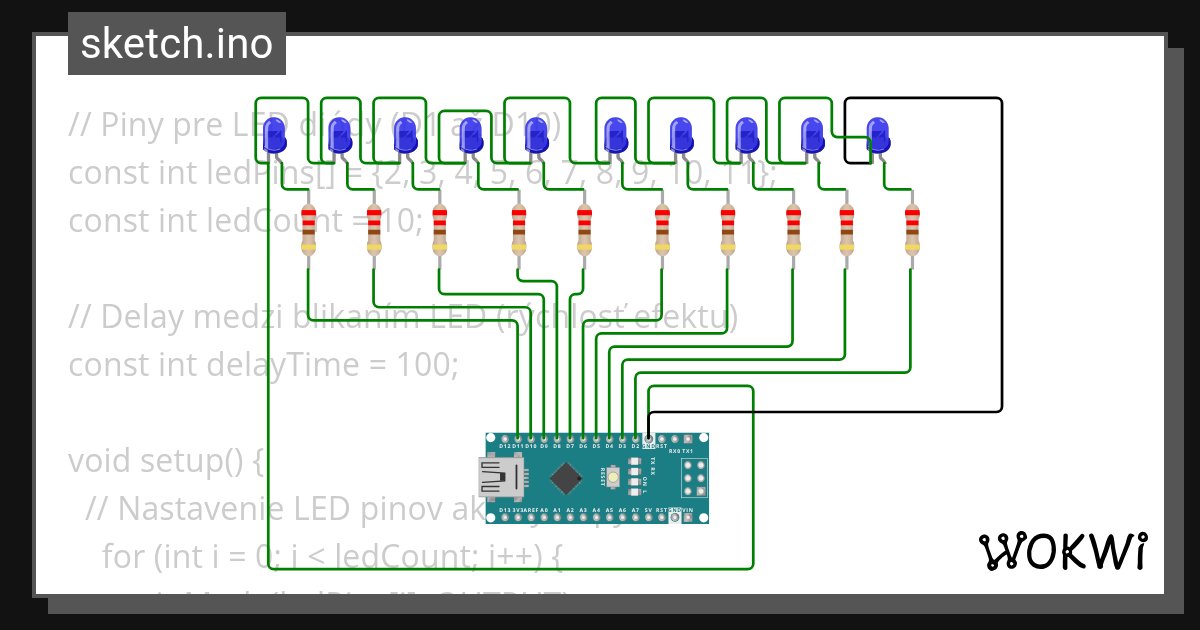 Blikacka Diod Wokwi Esp32 Stm32 Arduino Simulator 6302