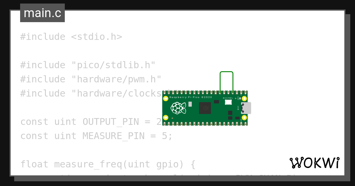 Pi Pico Sdk Hello Pwm Feedback Freq Wokwi Esp32 Stm32 Arduino Simulator 9381