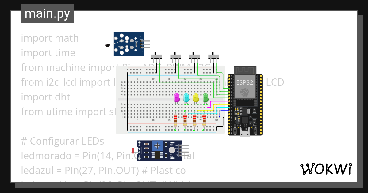 PROYECTO SISTEMAS EMBEBIDOS - Wokwi ESP32, STM32, Arduino Simulator