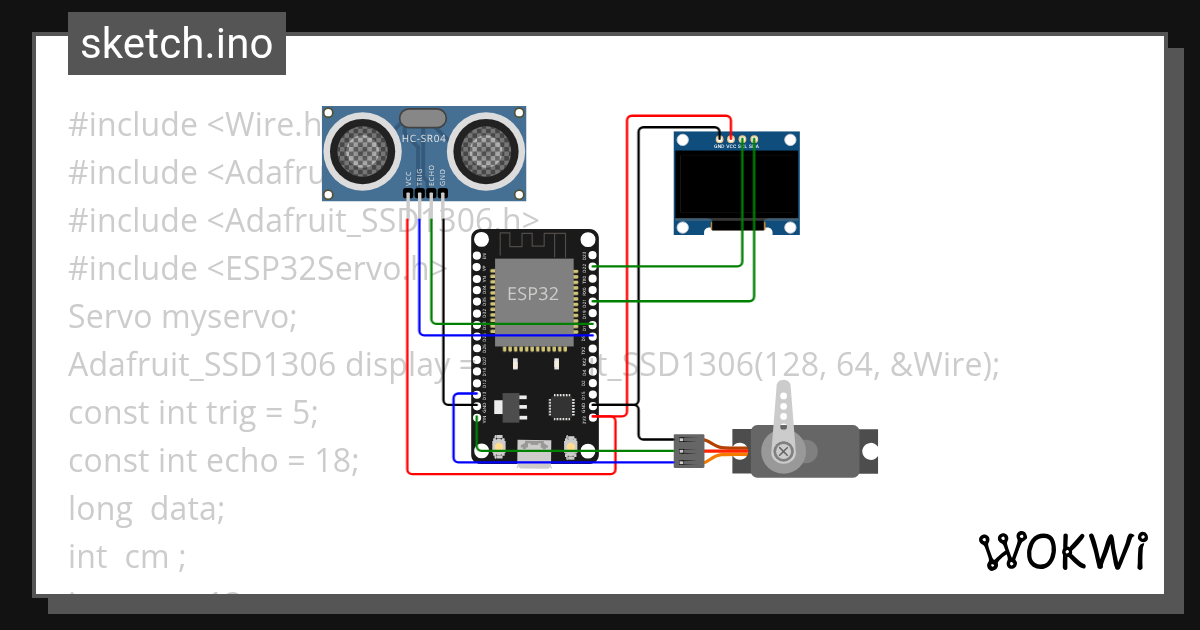ถังขยะอัจฉริยะ Copy Wokwi Esp32 Stm32 Arduino Simulator 8584