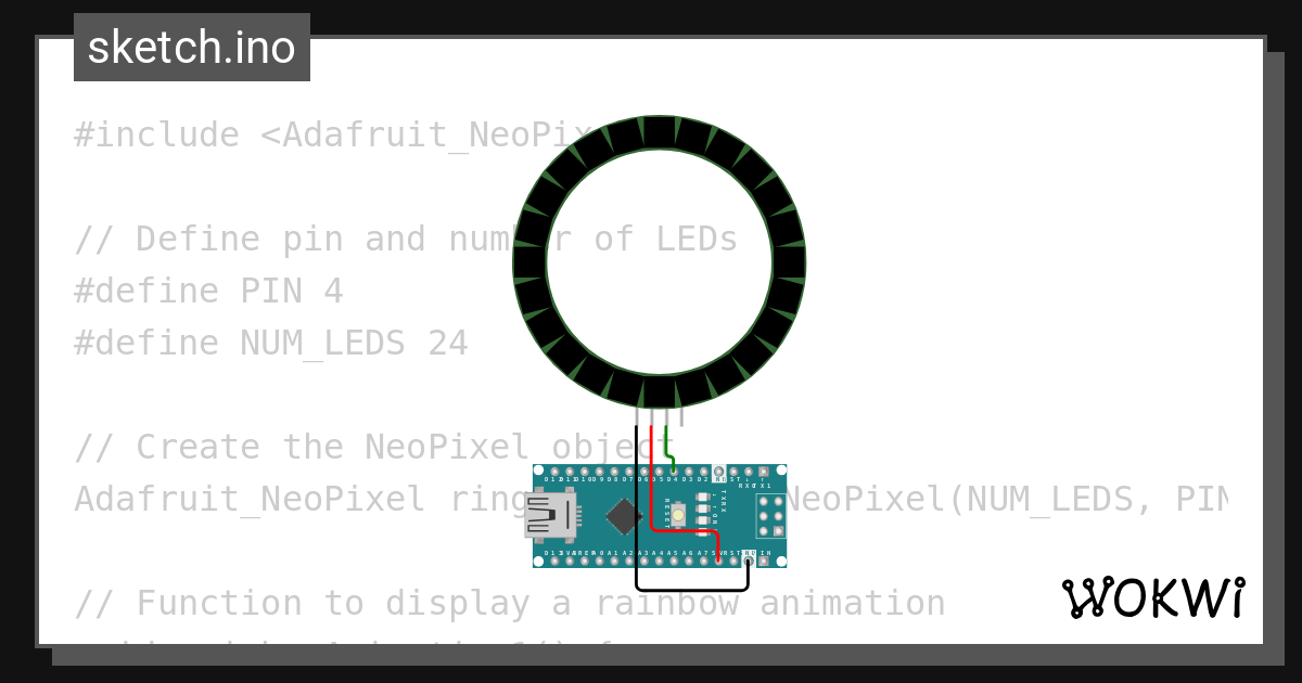 Seven Neopixel Animation By Arvind Wokwi Esp32 Stm32 Arduino Simulator 0448