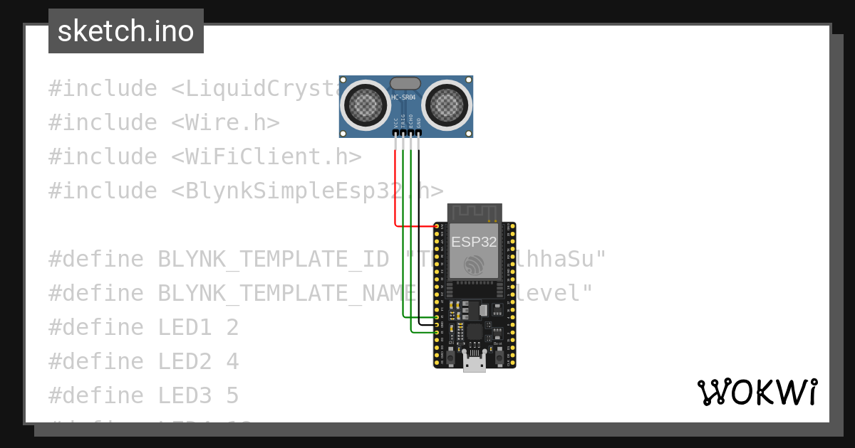 Level Water Wokwi Esp32 Stm32 Arduino Simulator