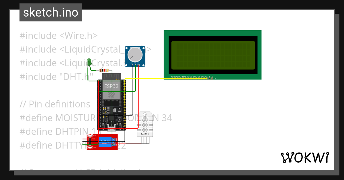 Watering System IoT - Wokwi ESP32, STM32, Arduino Simulator