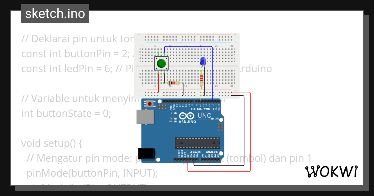 Led Push Button Wokwi Esp32 Stm32 Arduino Simulator