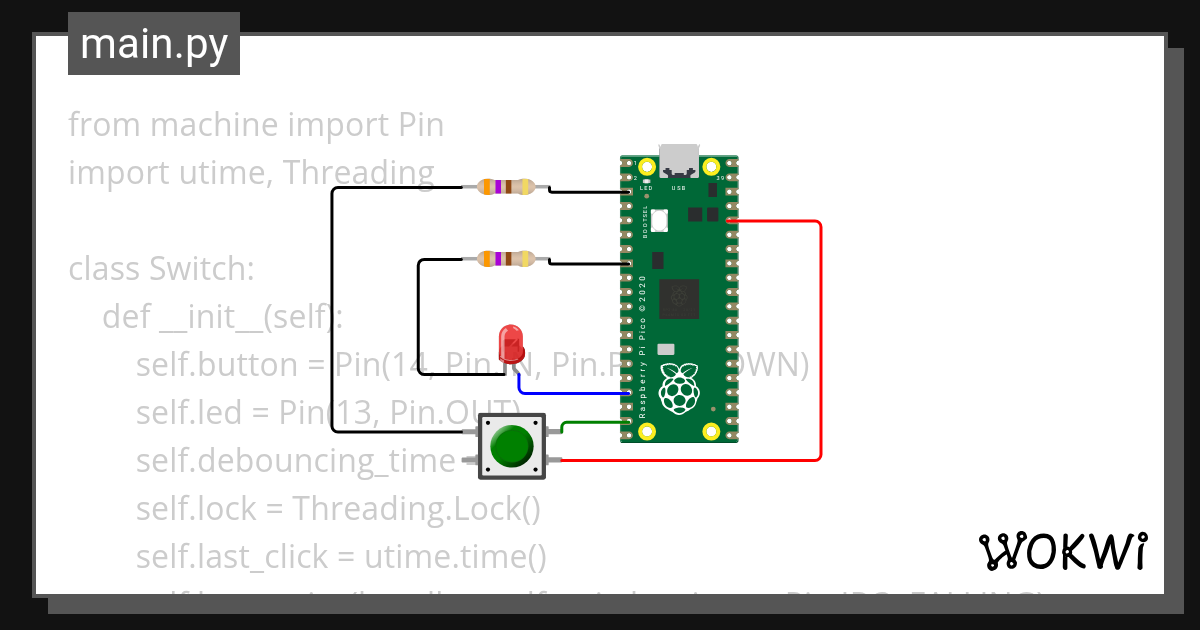 button_led - Wokwi ESP32, STM32, Arduino Simulator